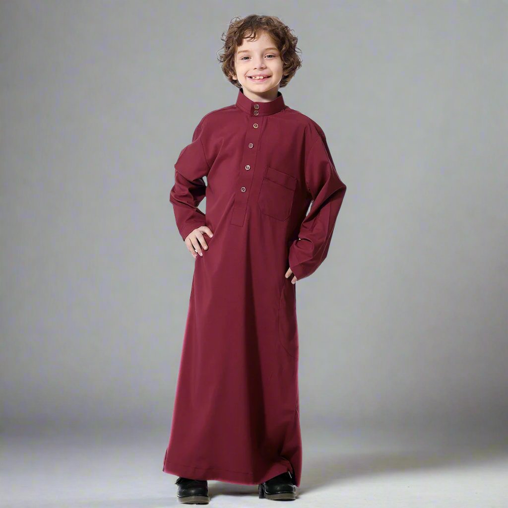 Boys Classic Thobe with Buttons – Mystic Modesty